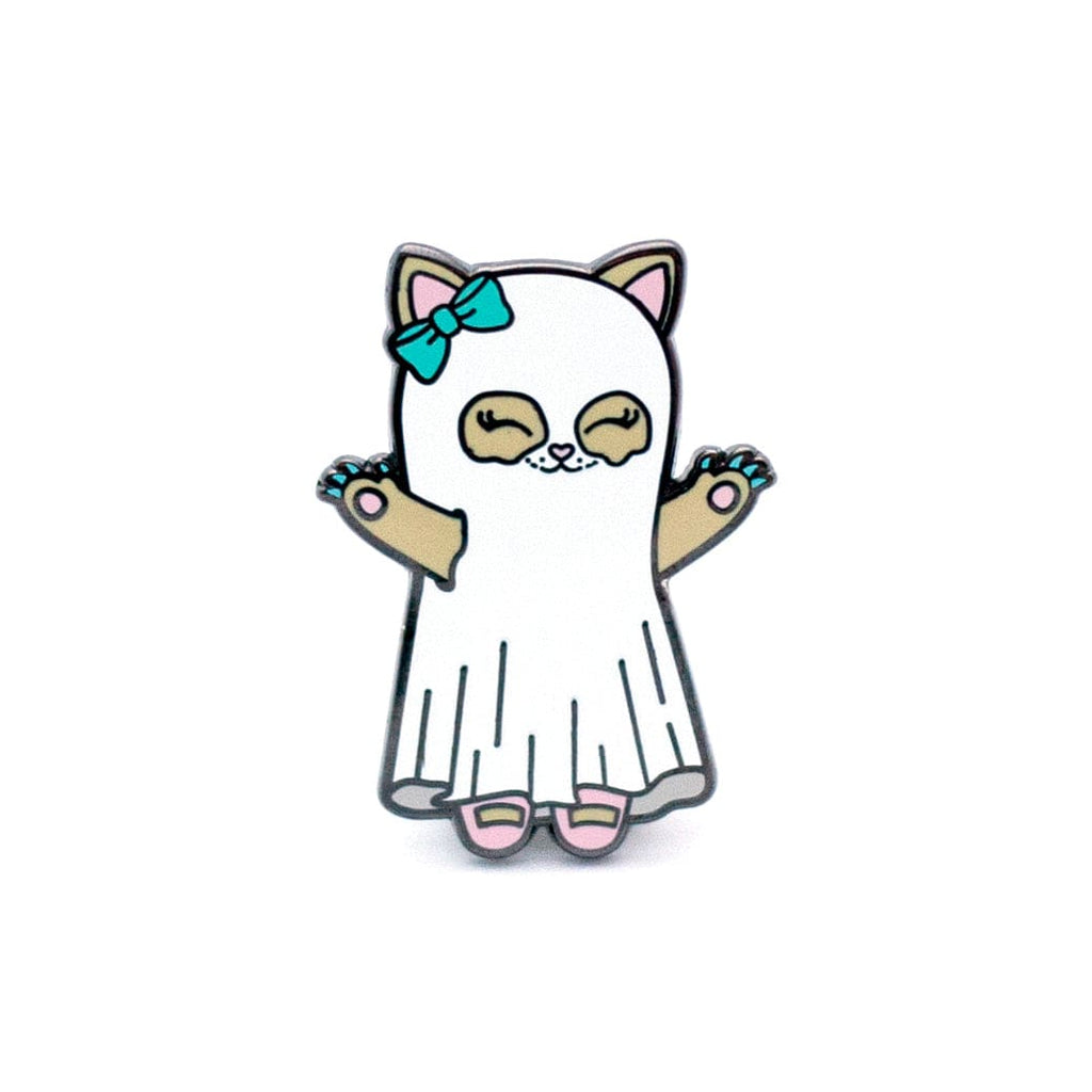 Ghost Kitty Enamel Pin Luxcups Creative