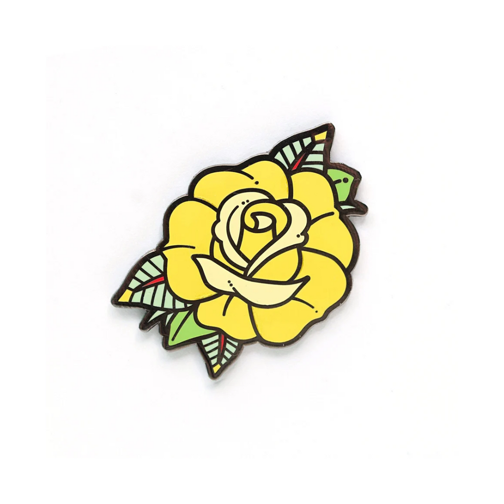 Yellow Rose Enamel Pin – LuxCups Creative